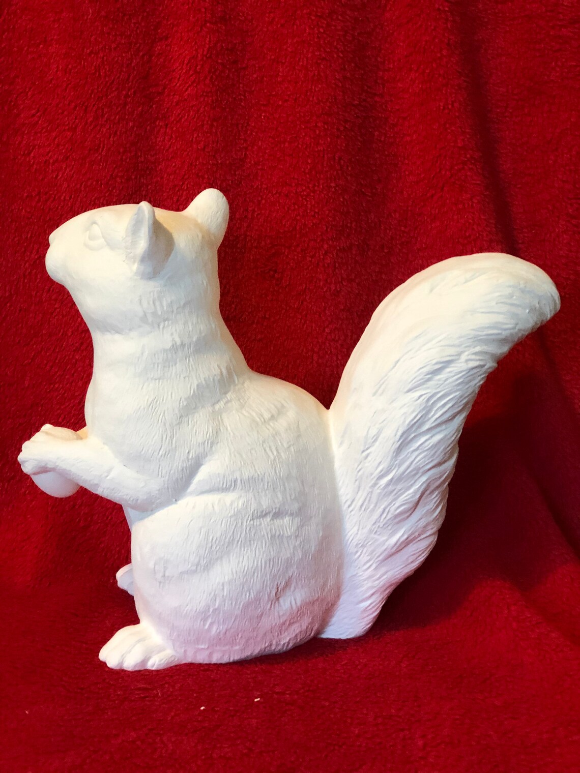 Ceramic Squirrel With Acorn in Bisque Ready to Paint - Etsy