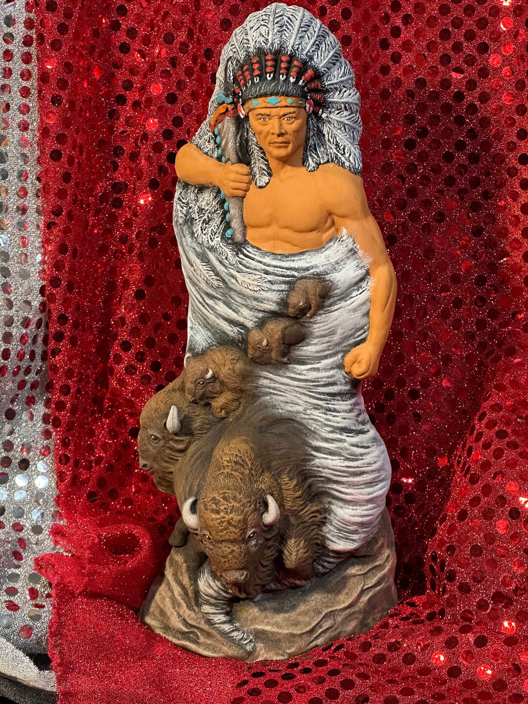 Custom Painted Chief Buffalo Tornado by Jmdceramicsart - Etsy