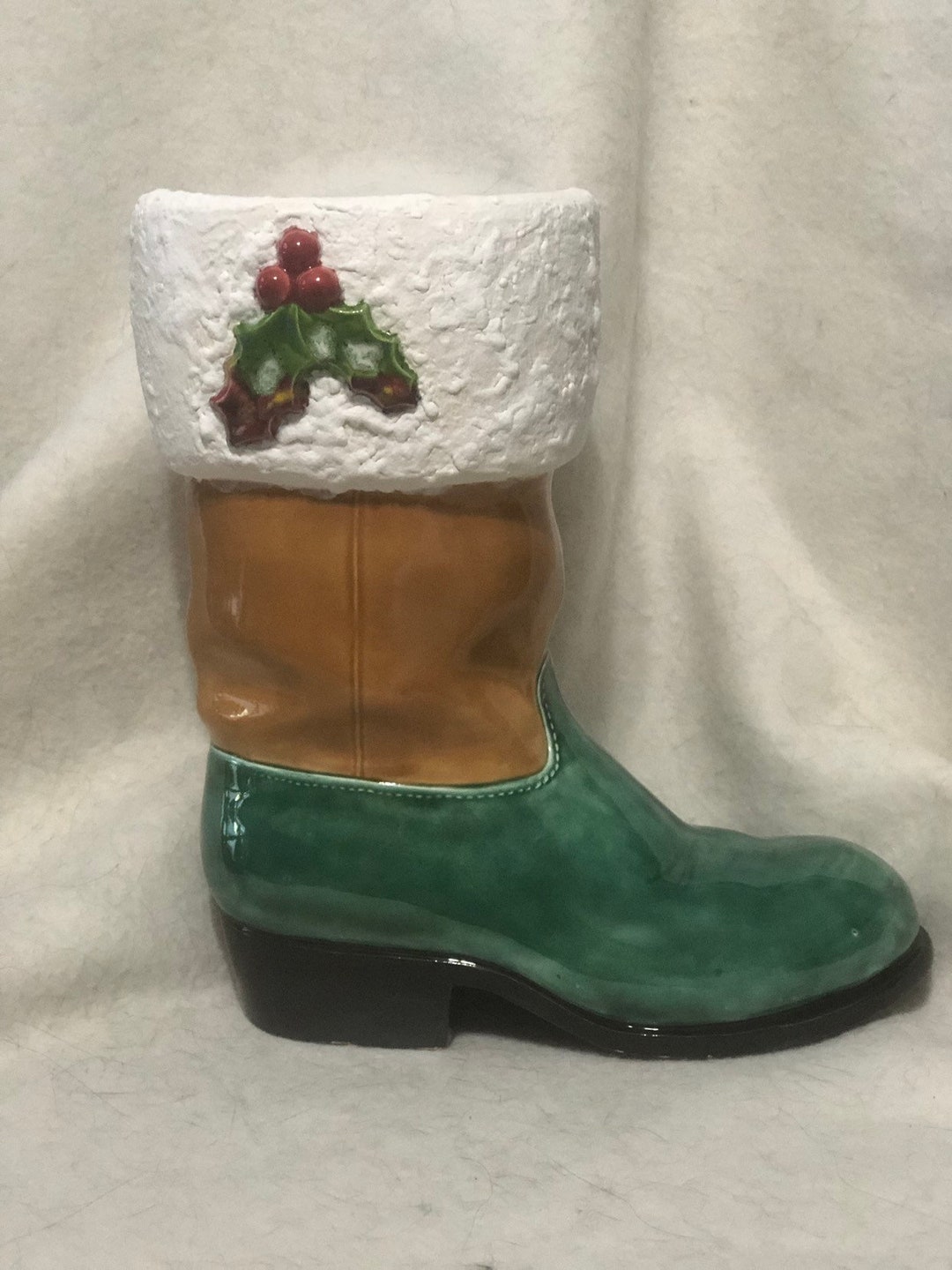 Glazed Ceramic Santa Boot Vase by Jmdceramicsart - Etsy