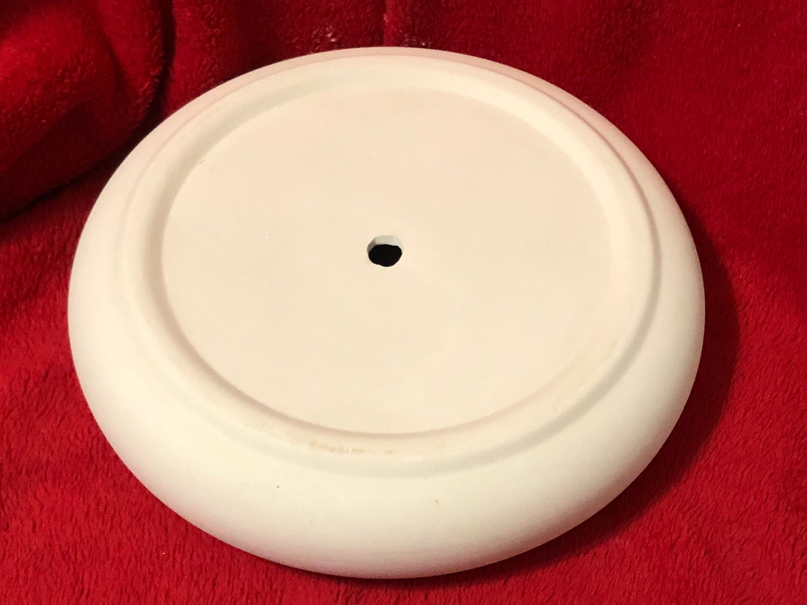 Ceramic Base in Bisque With Hole for Light Kit Ready to Paint - Etsy