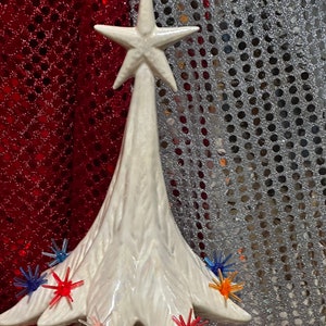 Rare Atlantic Molds Handmade 5 Piece Skirt Tree, Base, Star With Custom ...