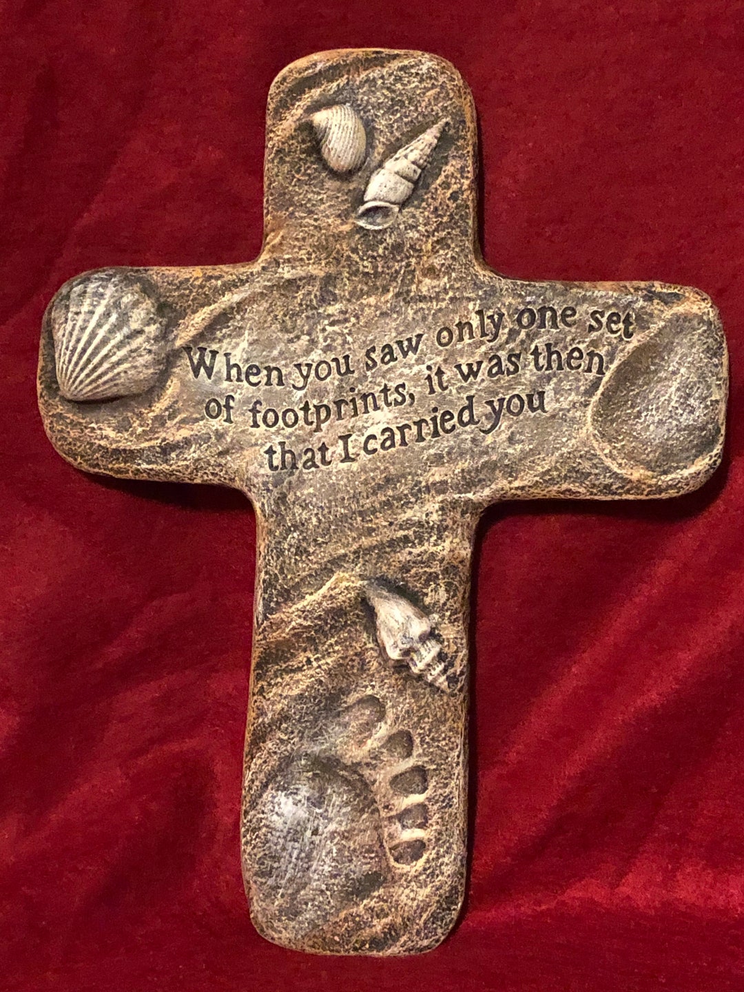 Footprints Cross Dry Brushed Using Mayco Softee Stains - Etsy