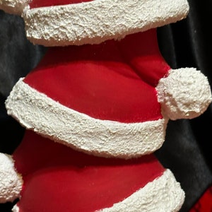 Painted Ceramic Santa Hat Stack With Glitter Fir by - Etsy