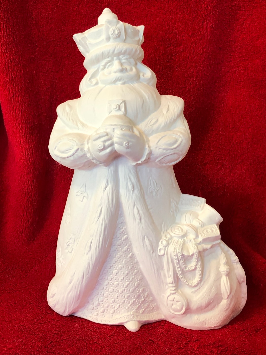 Ceramic Royal Renaissance Santa in Bisque Ready to Paint - Etsy