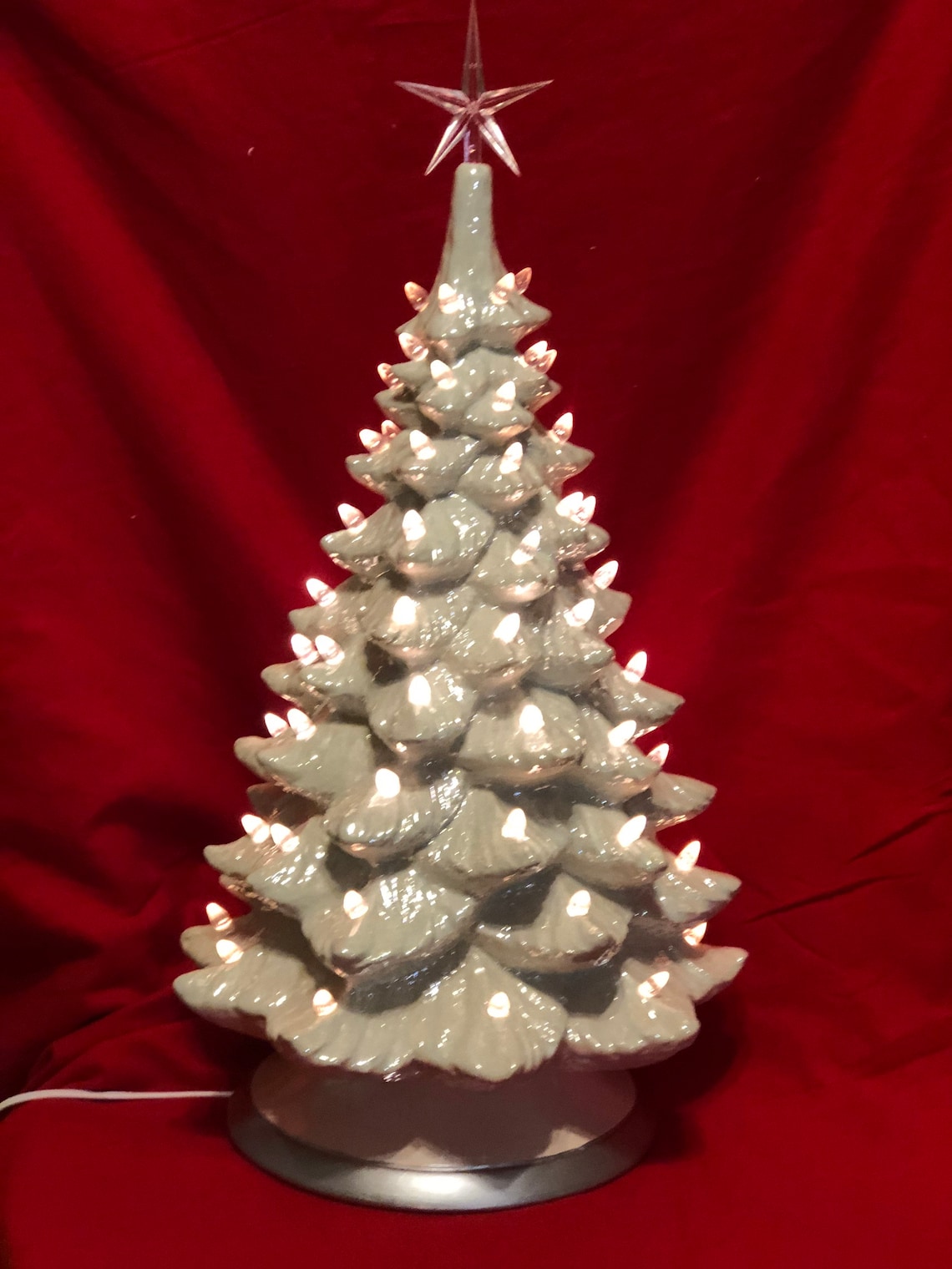 Scioto Molds Ceramic Ornament Christmas Tree and Base glazed | Etsy