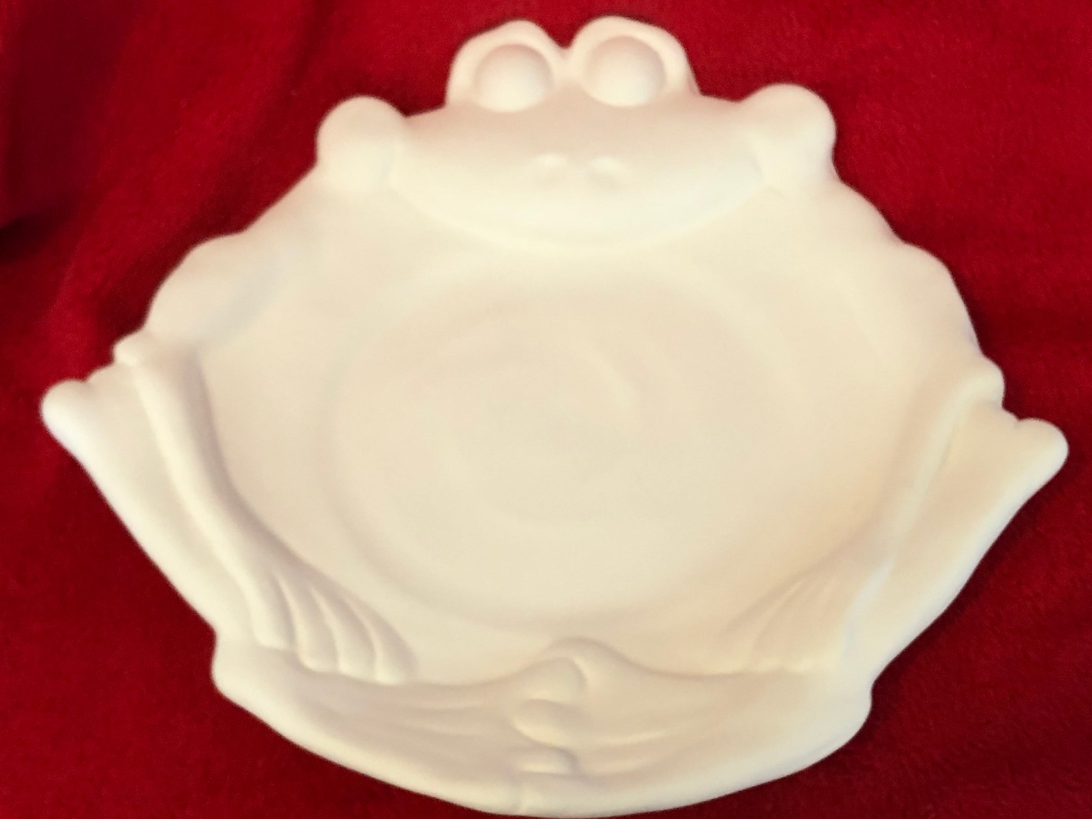 Rare Ceramic Frog Plate in Bisque Ready to Paint - Etsy