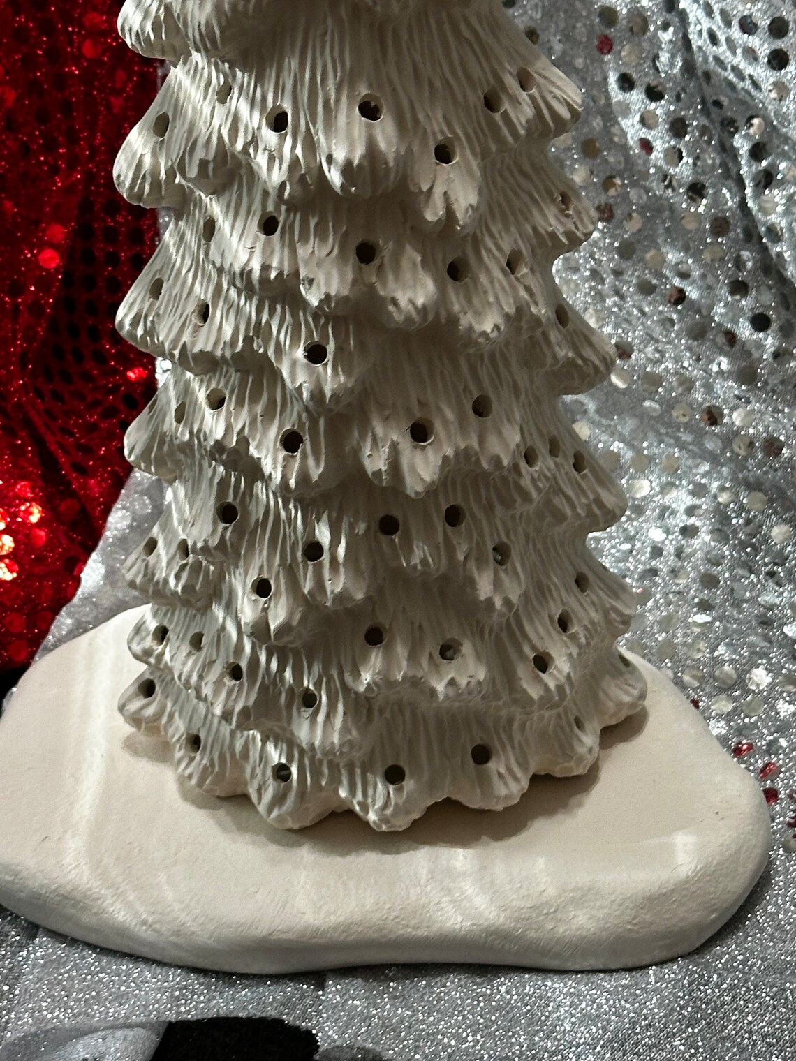 Handmade Ceramic Bisque Christmas Tree: DIY Xmas Sculpture (16 Inch) - Etsy