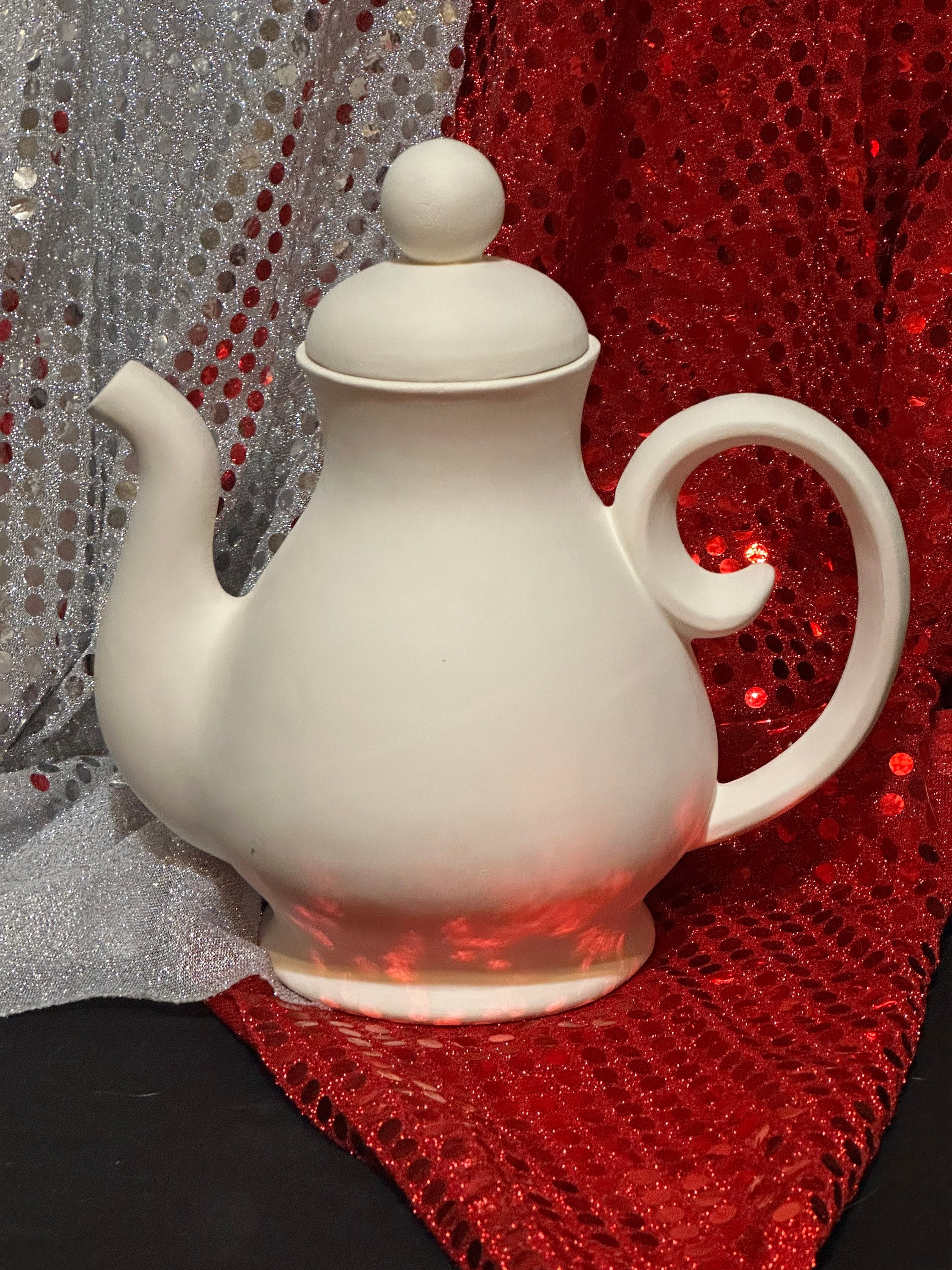 Ceramic Genie Teapot in bisque ready to paint by jmdceramicsart