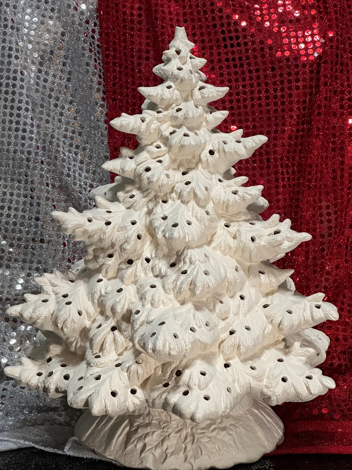 Handmade Ceramic Bisque Christmas Tree: Ready-to-paint DIY Decor - Etsy