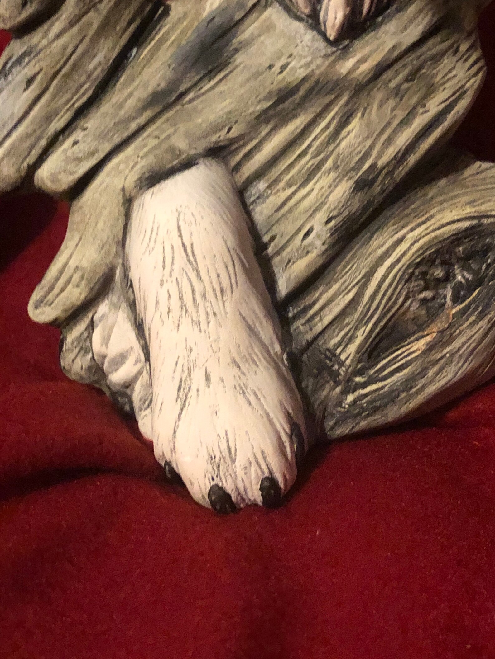 Dry Brushed Ceramic White Emerging Wolf Using Mayco Softee Stains - Etsy
