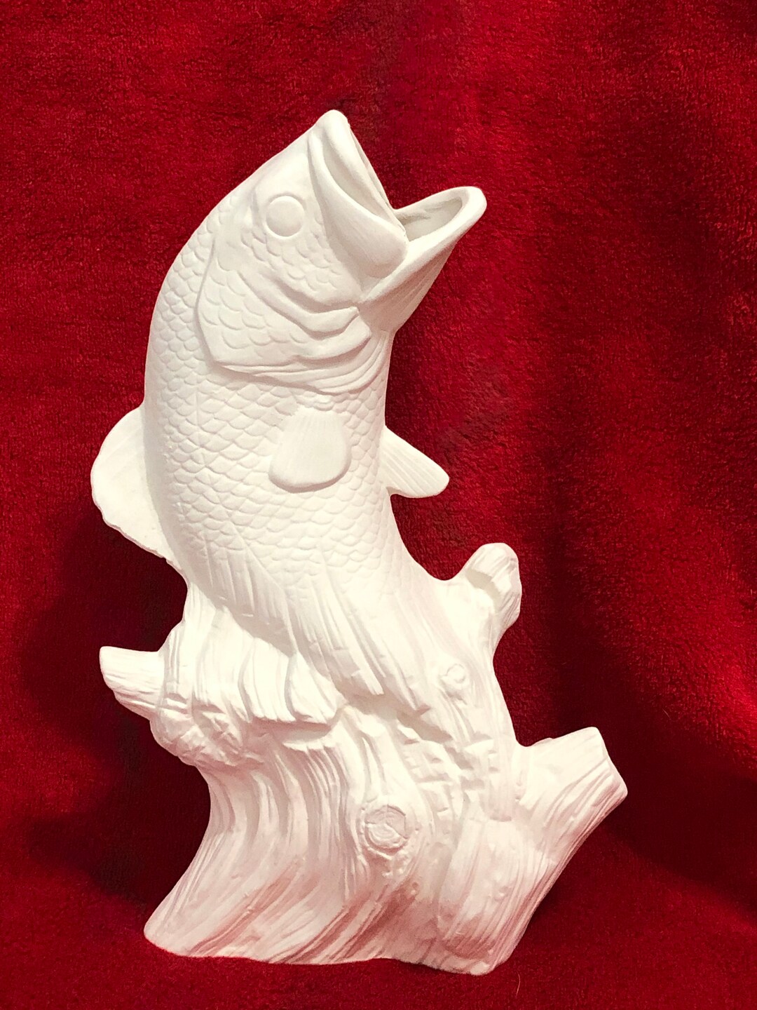 Diy Ceramic Bisque - Ready to Paint Driftwood Bass Sculpture ...