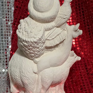 Handmade Gare Northwest Santa in Ceramic Bisque Ready to Paint by ...