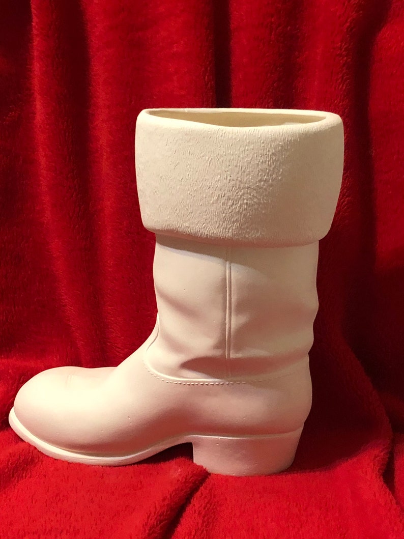 Santa Boot in Ceramic Bisque - Etsy