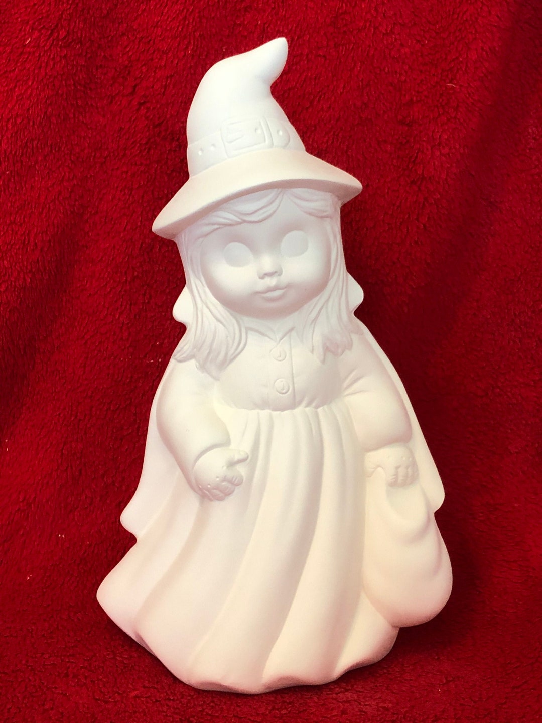 Vintage Ceramic Little Female Witch in Bisque Ready to Paint - Etsy