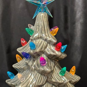 Doc Holiday Glazed Ceramic Ornament Christmas Tree and Base With ...