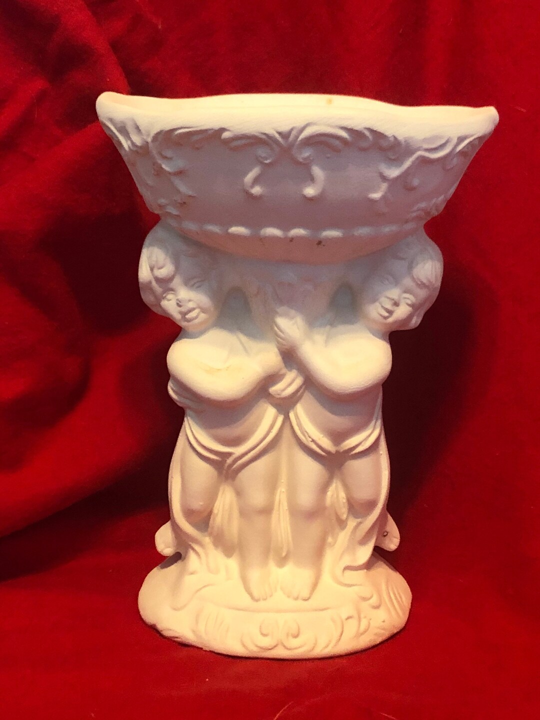 Handmade Ceramic Cherub Sculpture: DIY Soap Dish, Ready-to-paint - Etsy