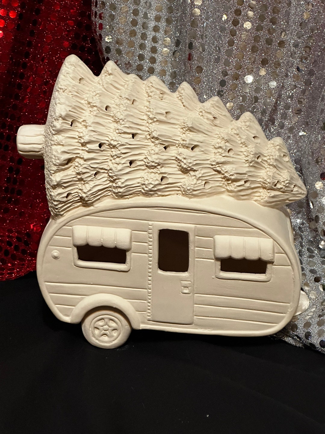 DIY Ceramic Bisque Camper With Tree: Ready to Paint Xmas Decor - Etsy