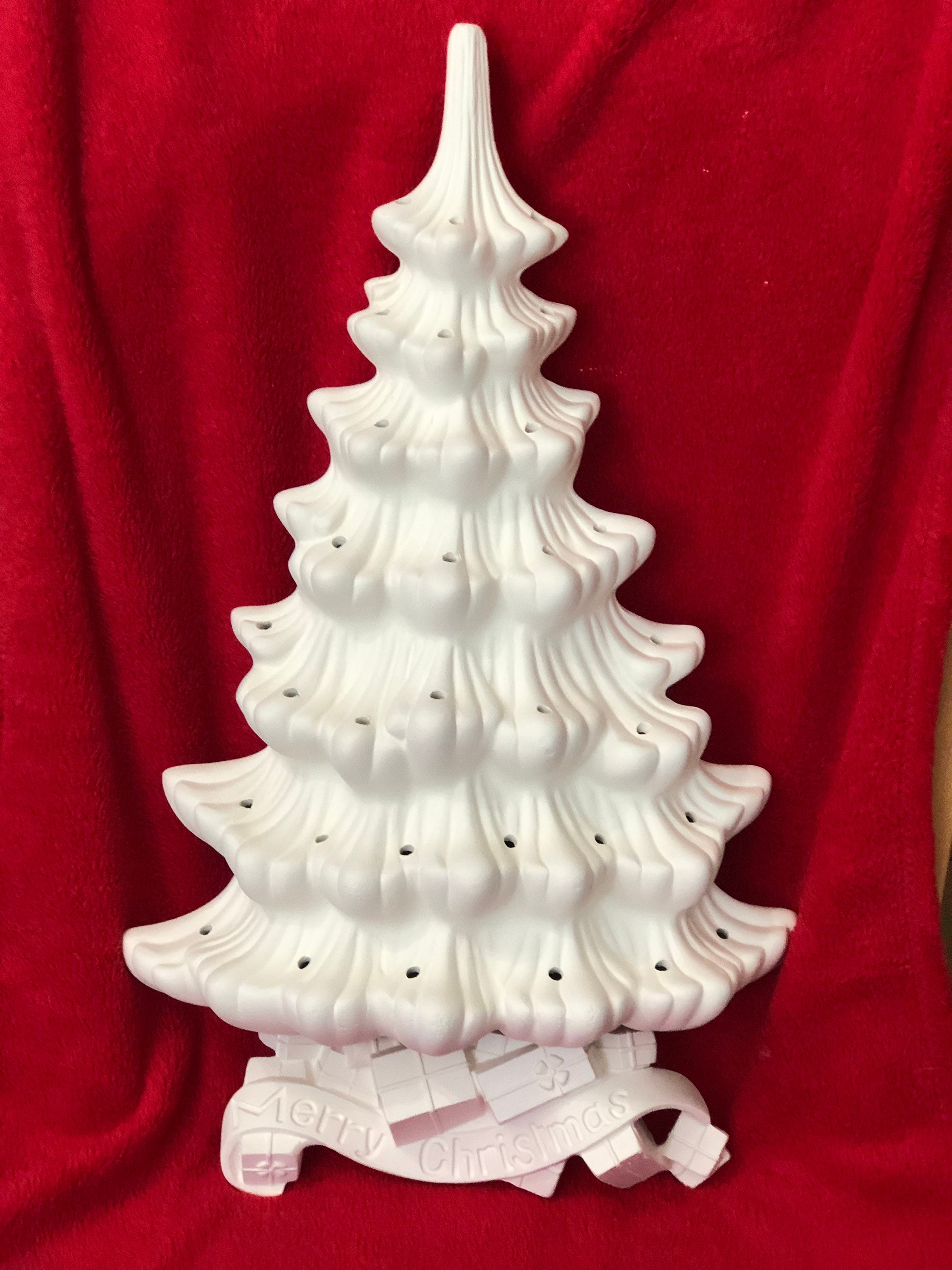 Very Rare Atlantic Molds Ceramic Wall Hanging Christmas Tree and Base ...