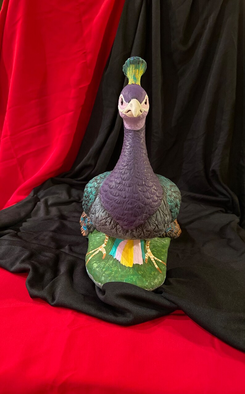 Custom Painted Ceramic Peacock by Jmdceramicsart - Etsy