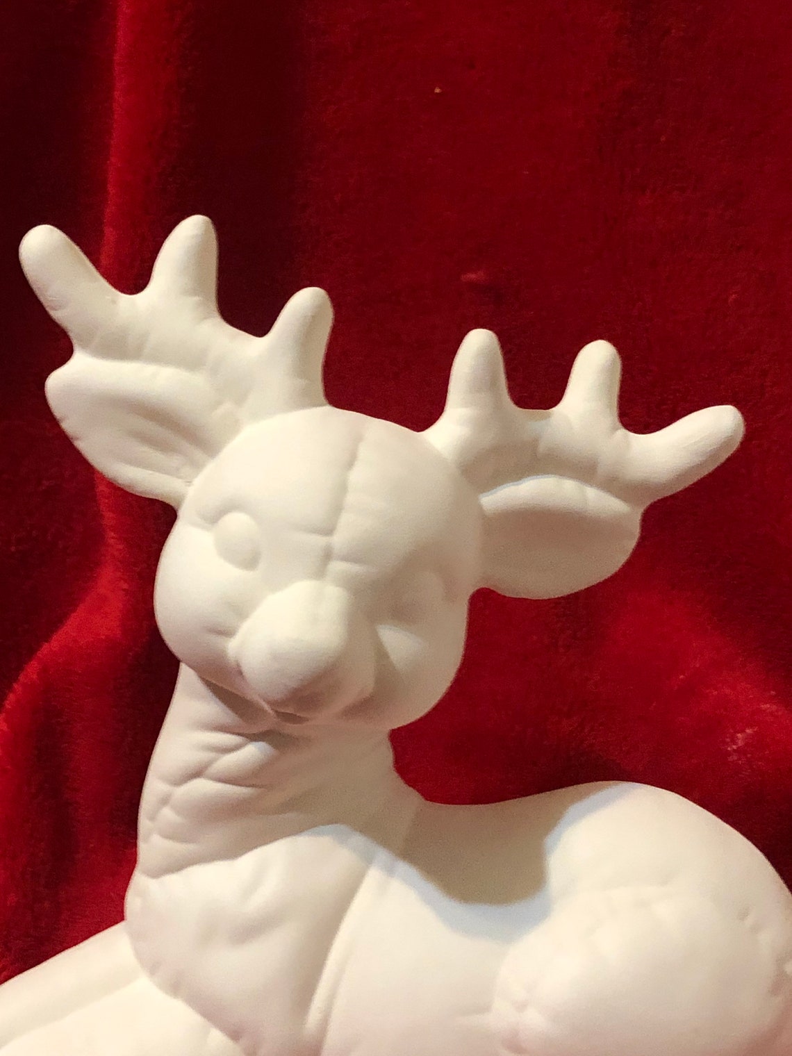 Ceramic Quilted Deer in Bisque Ready to Paint - Etsy