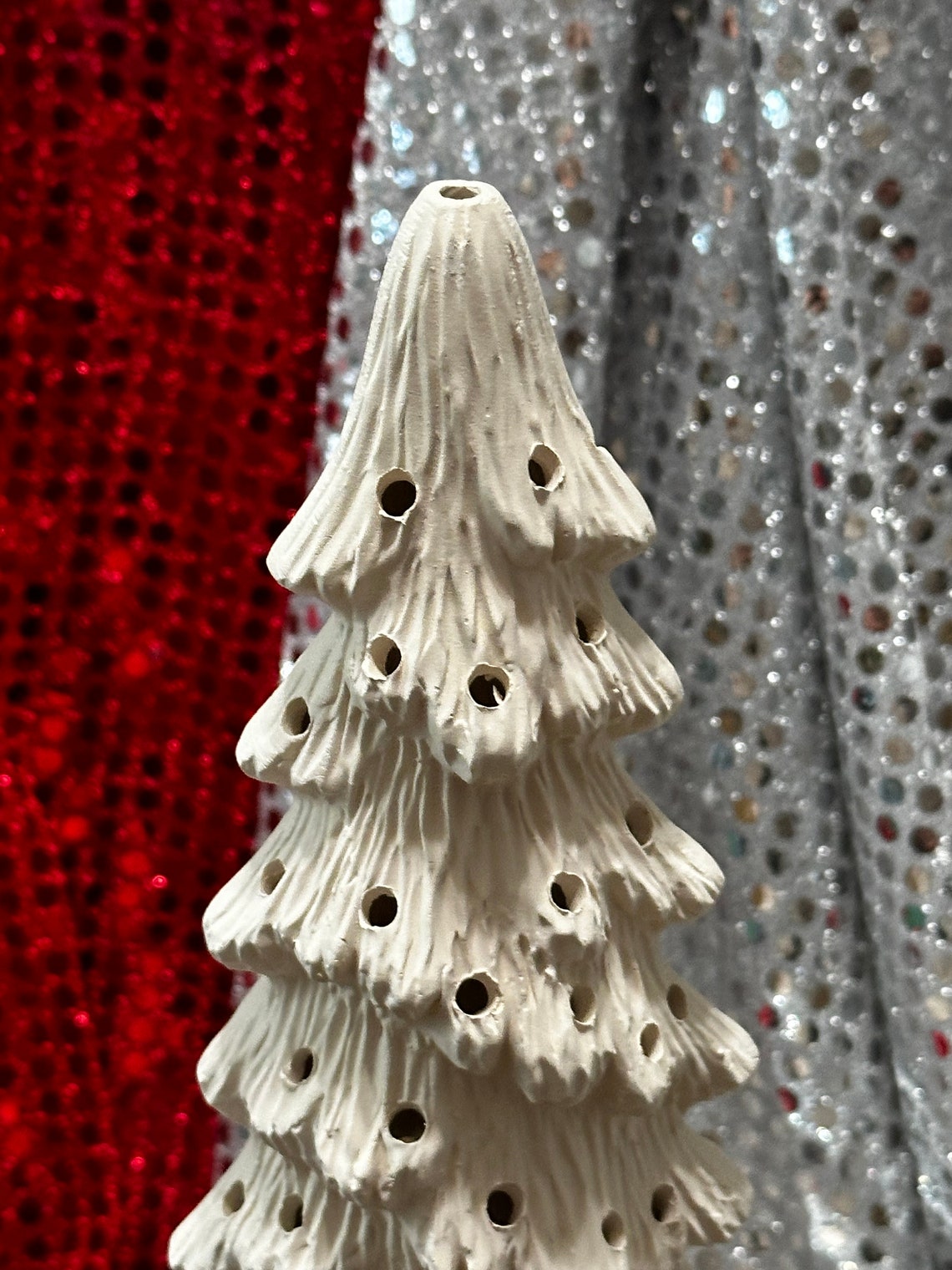 Handmade Ceramic Bisque Christmas Tree: DIY Xmas Sculpture (16 Inch) - Etsy