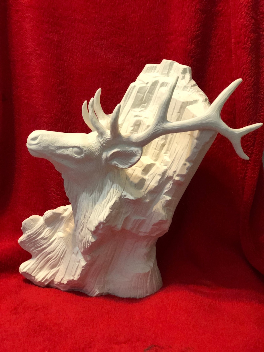 Handmade Ceramic Bisque Elk Sculpture: DIY Rustic Decor (11" X 9") - Etsy