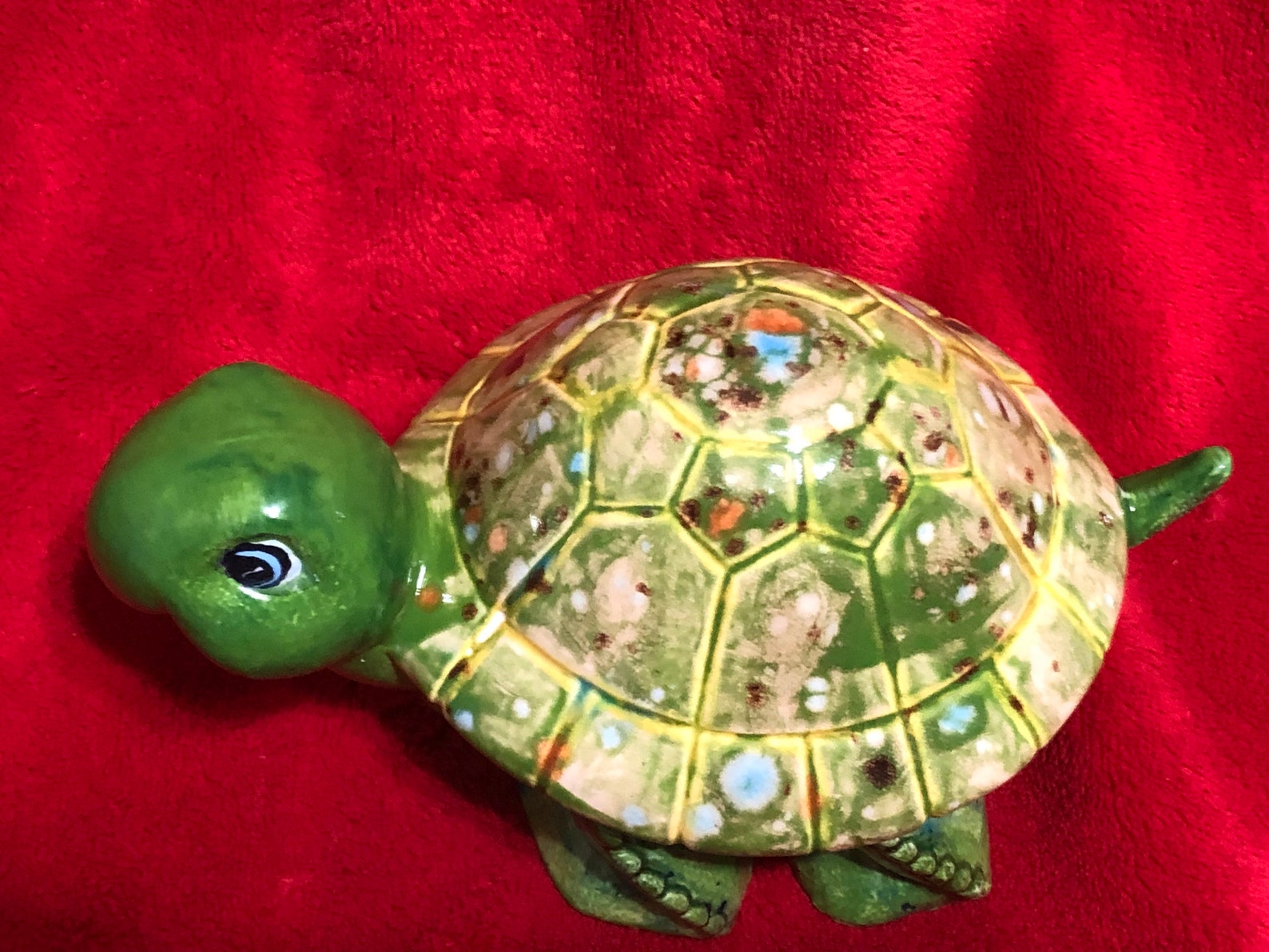 One of a Kind Glazed Ceramic Turtle | Etsy