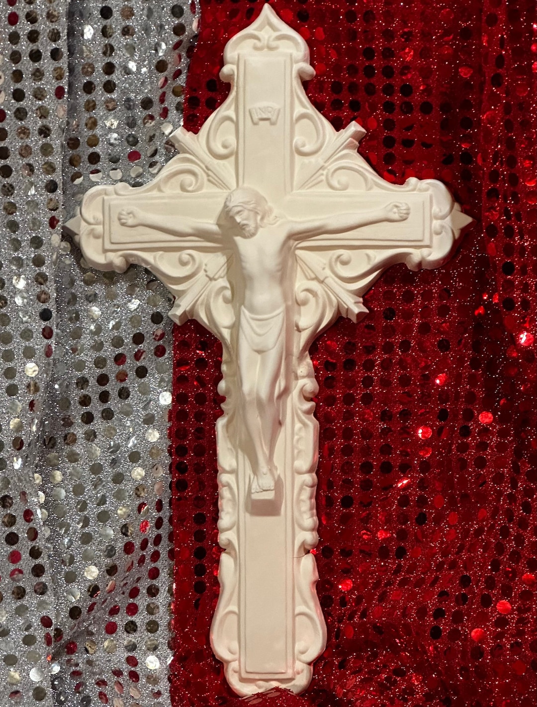 Duncan Molds Decorative Crucifixion in Ceramic Bisque Ready to Paint by ...