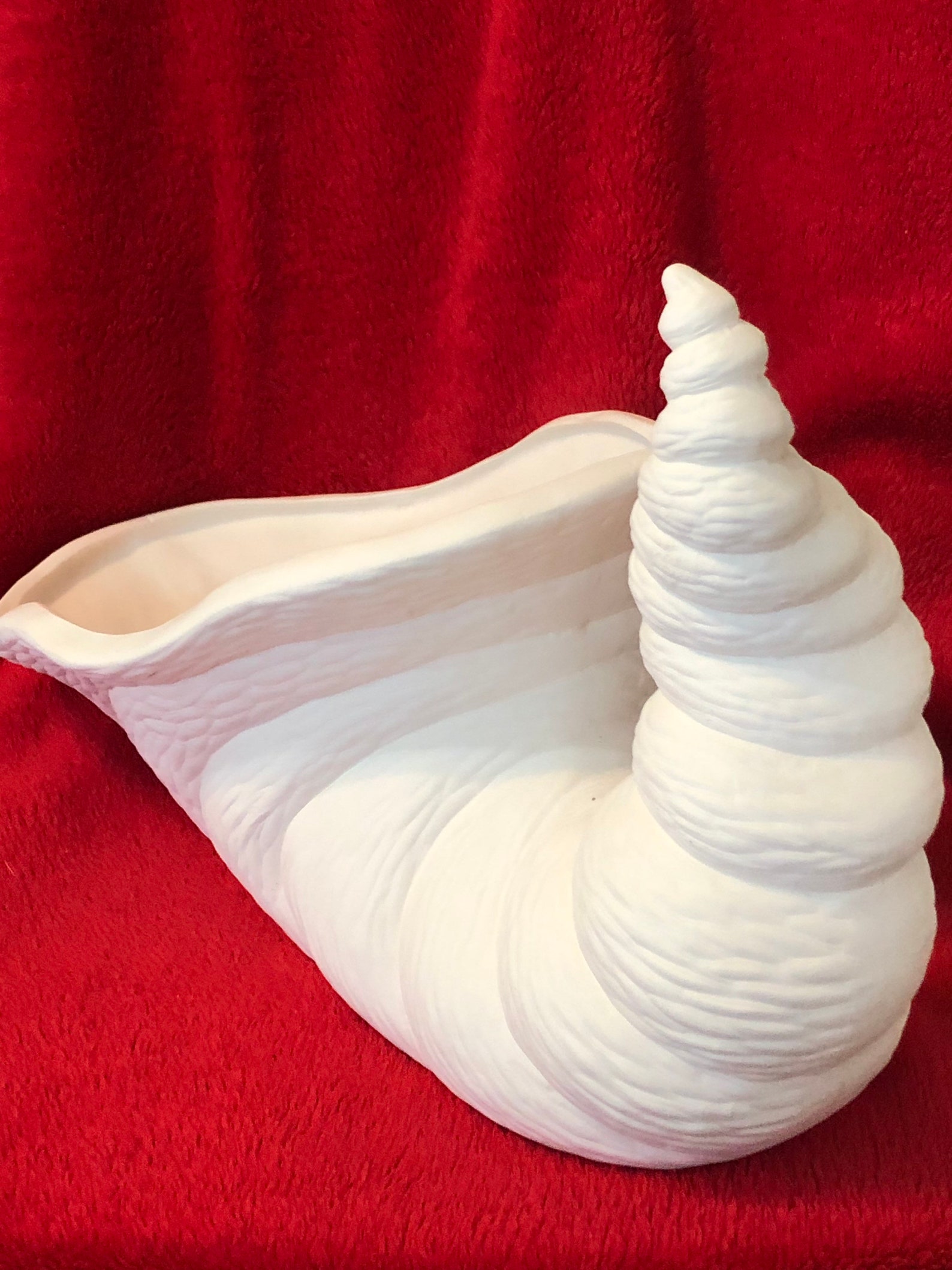 Large Ceramic Cornucopia in Bisque Ready to Paint | Etsy