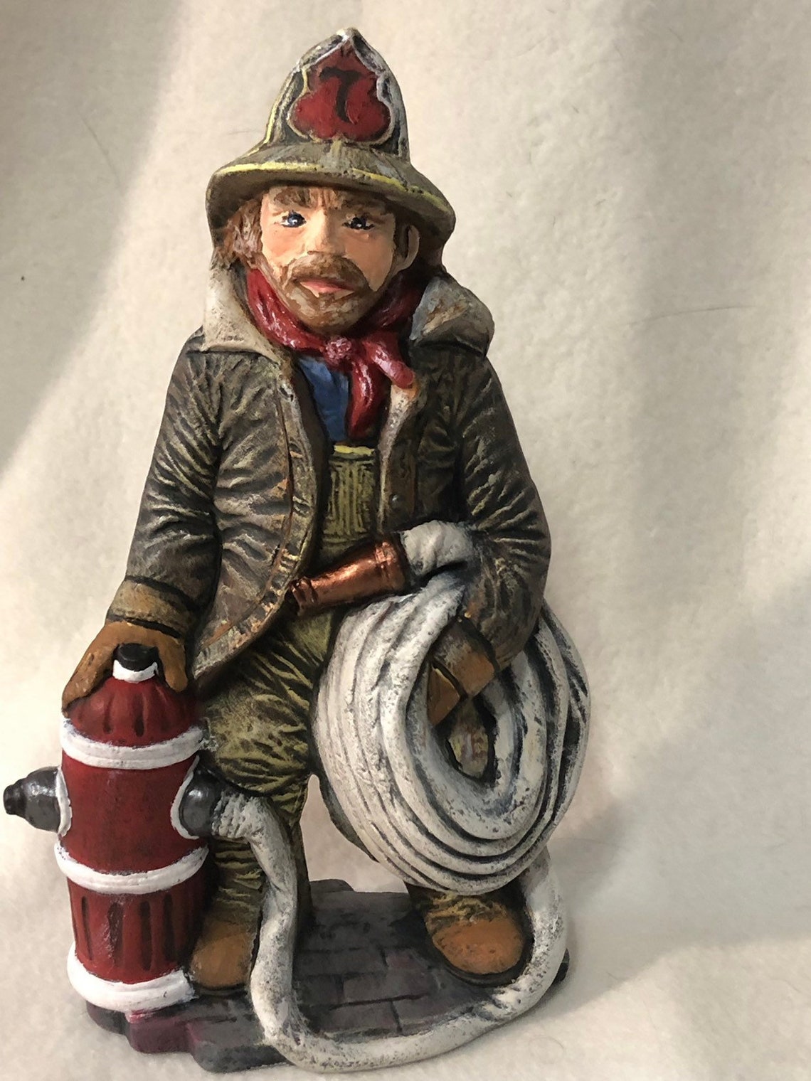 Vintage Fireman Ceramic Art | Etsy