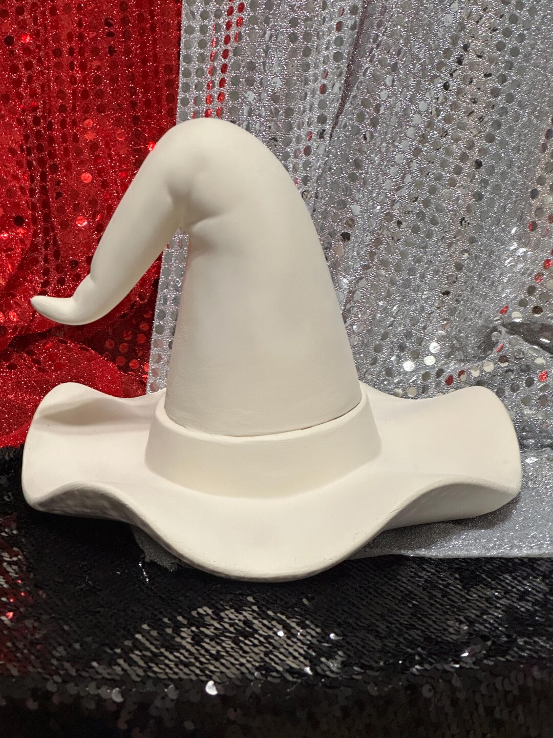 DIY Ceramic Witch Hat Figurine: Ready-to-paint Halloween Decor (8x10 ...
