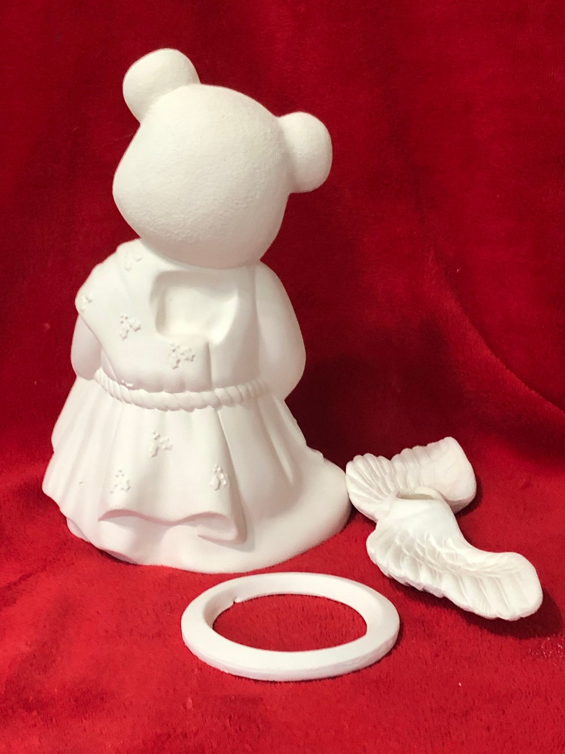 Clay Magic's Male Angel Bear in Ceramic Bisque Ready to - Etsy