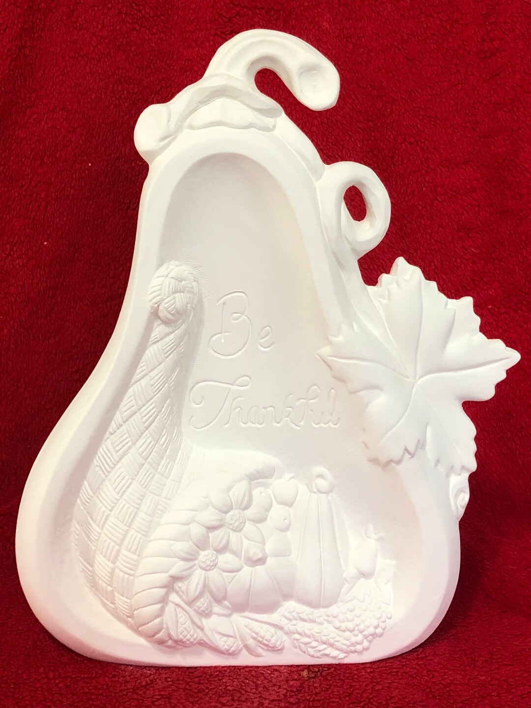 DIY Ceramic Bisque Gourd: Thanksgiving Cornucopia, Ready to Paint (10x9 ...
