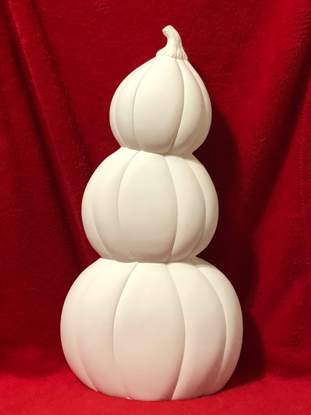 Mayco Large Ceramic Pumpkin Stack With in Bisque Ready to Paint by ...