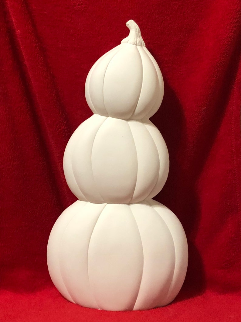 Mayco Large Ceramic Pumpkin Stack With in Bisque Ready to - Etsy