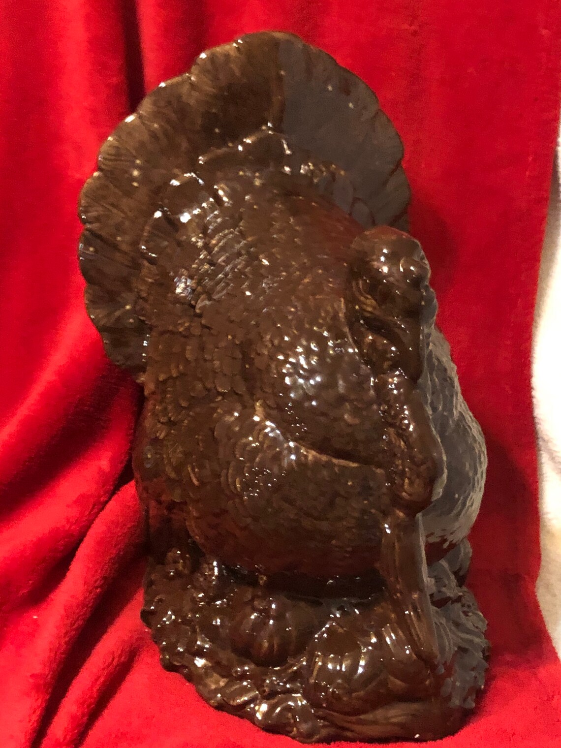 Ceramic Chocolate Glazed Medium Thanksgiving Turkey - Etsy