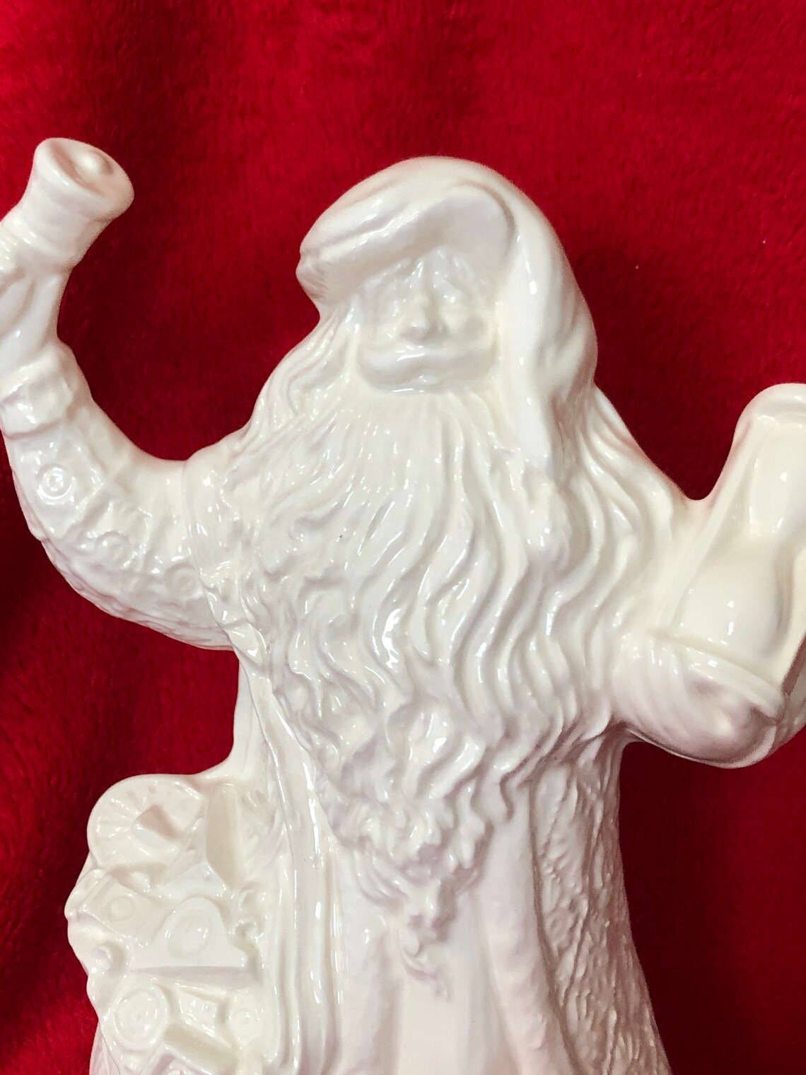 Milk Glass Glazed Father Time Santa Claus - Etsy