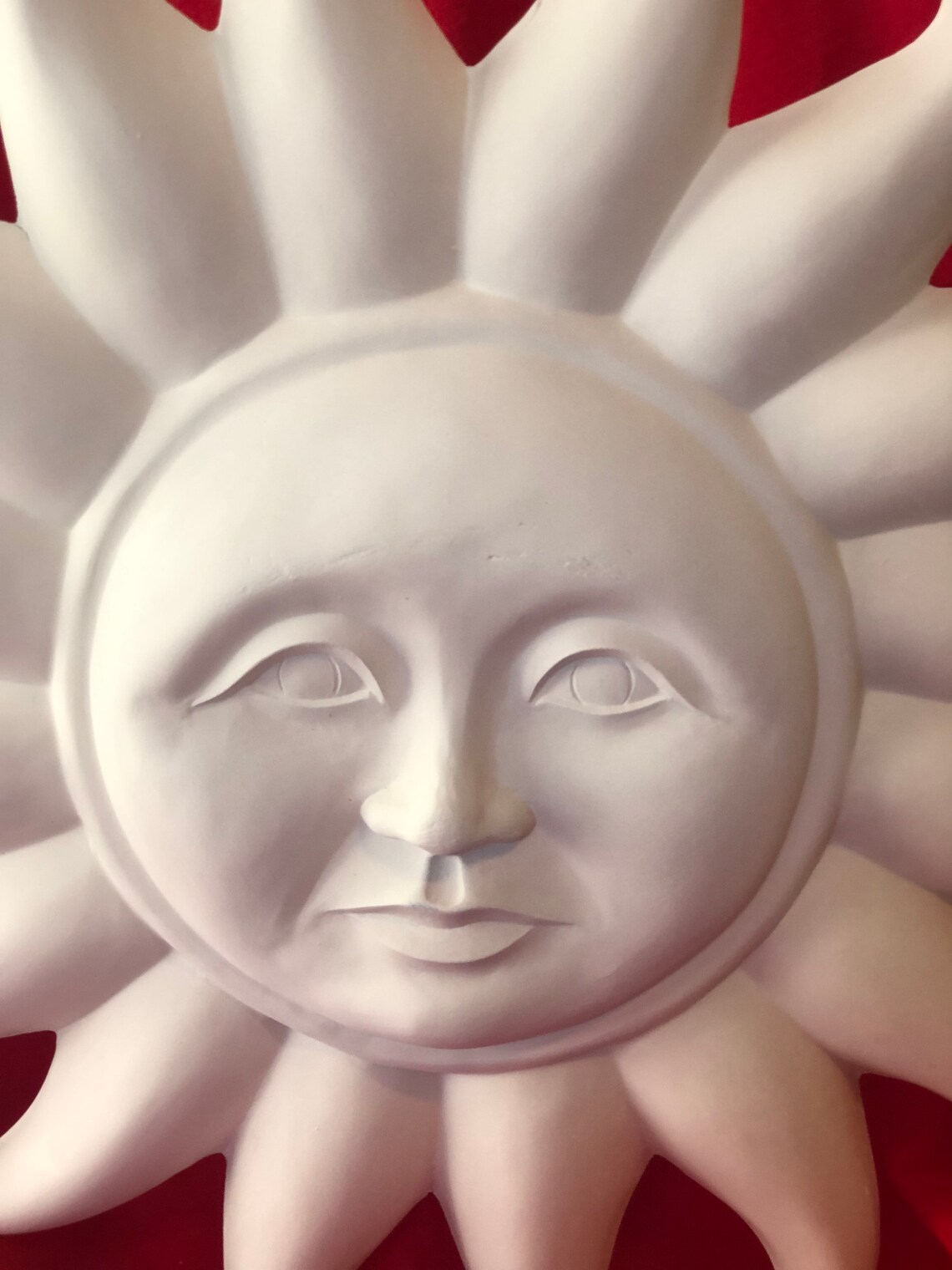 Rare Sun With Face Wall Hanging in Ceramic Bisque Ready to - Etsy