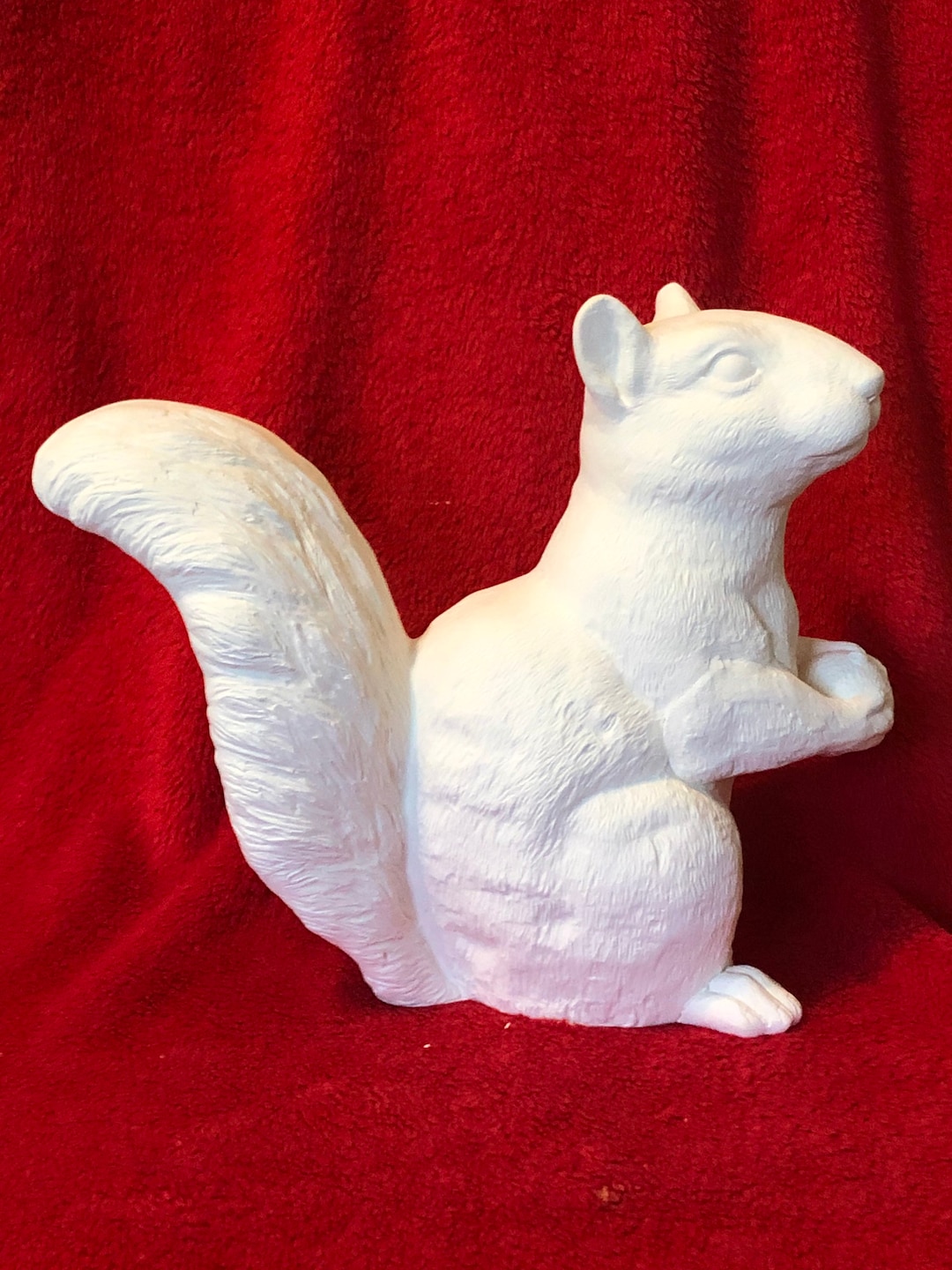 Ceramic Squirrel With Acorn in Bisque Ready to Paint - Etsy