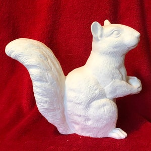 Ceramic Squirrel With Acorn in Bisque Ready to Paint - Etsy