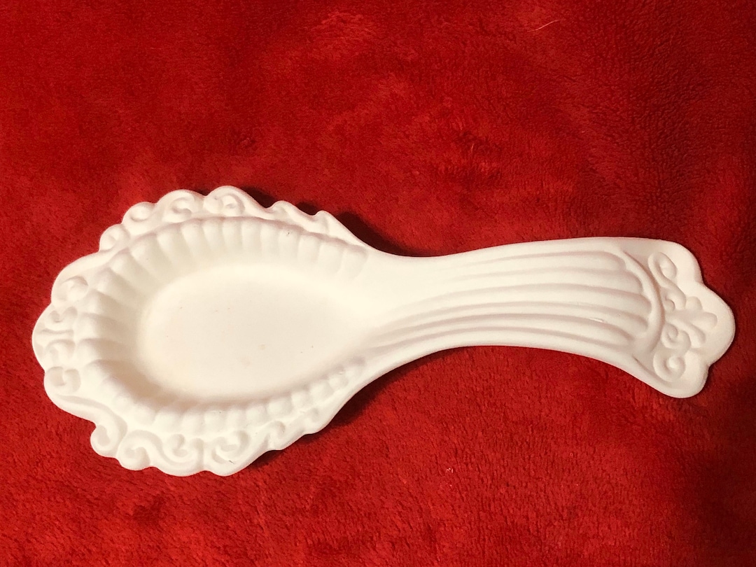 Decorative Spoon Rest in Ceramic Bisque Ready to Paint - Etsy