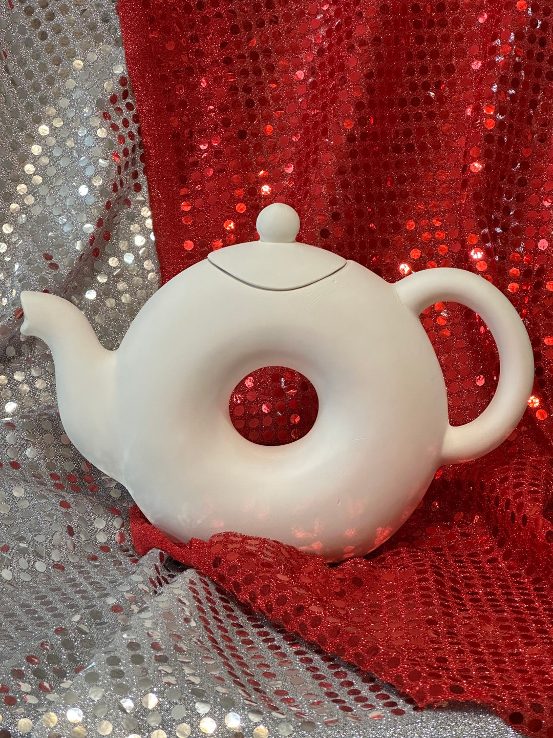 Gare Molds Donut Teapot in Ceramic Bisque Ready to Paint by ...
