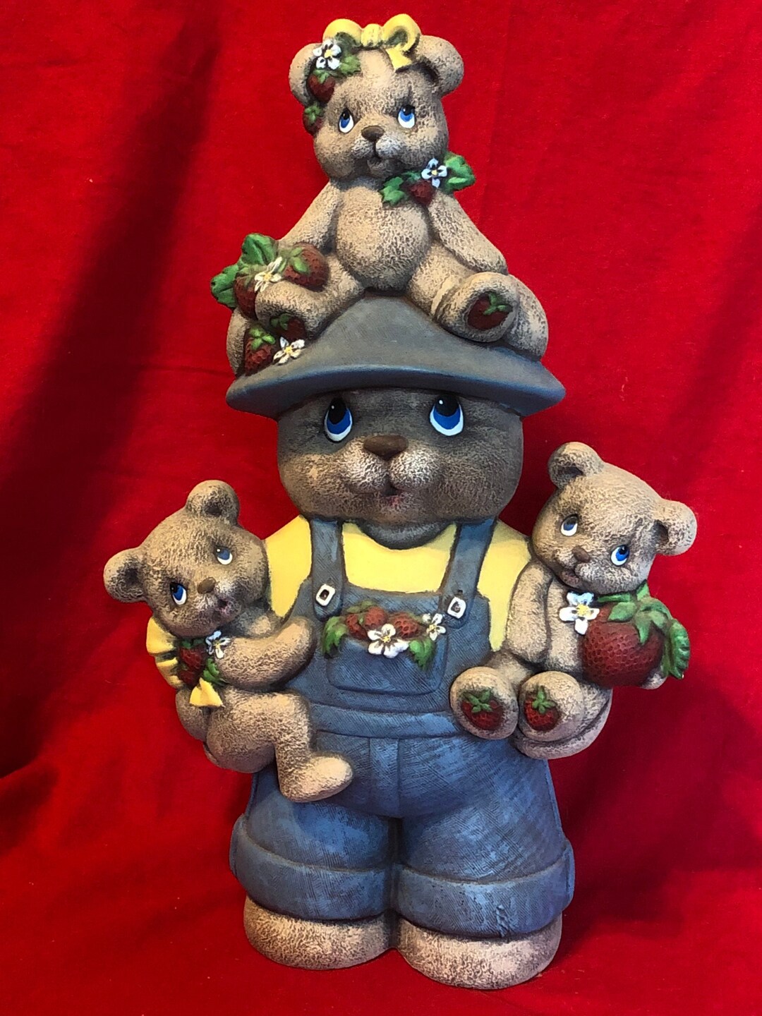 Clay Magic's Dry Brushed Ceramic Male Strawberry Bear by Jmdceramicsart ...