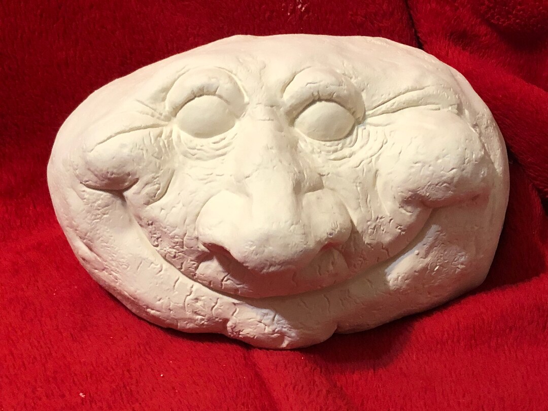 DIY Ceramic Rock Face Sculpture: Ready-to-paint Garden Decor (5x8) - Etsy