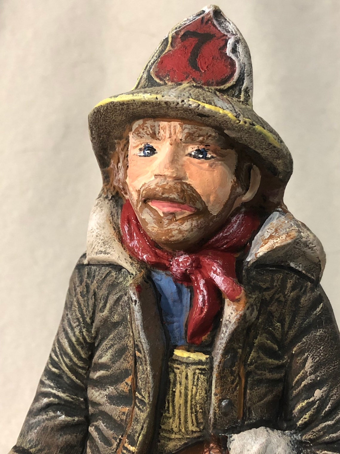 Vintage Fireman Ceramic Art - Etsy