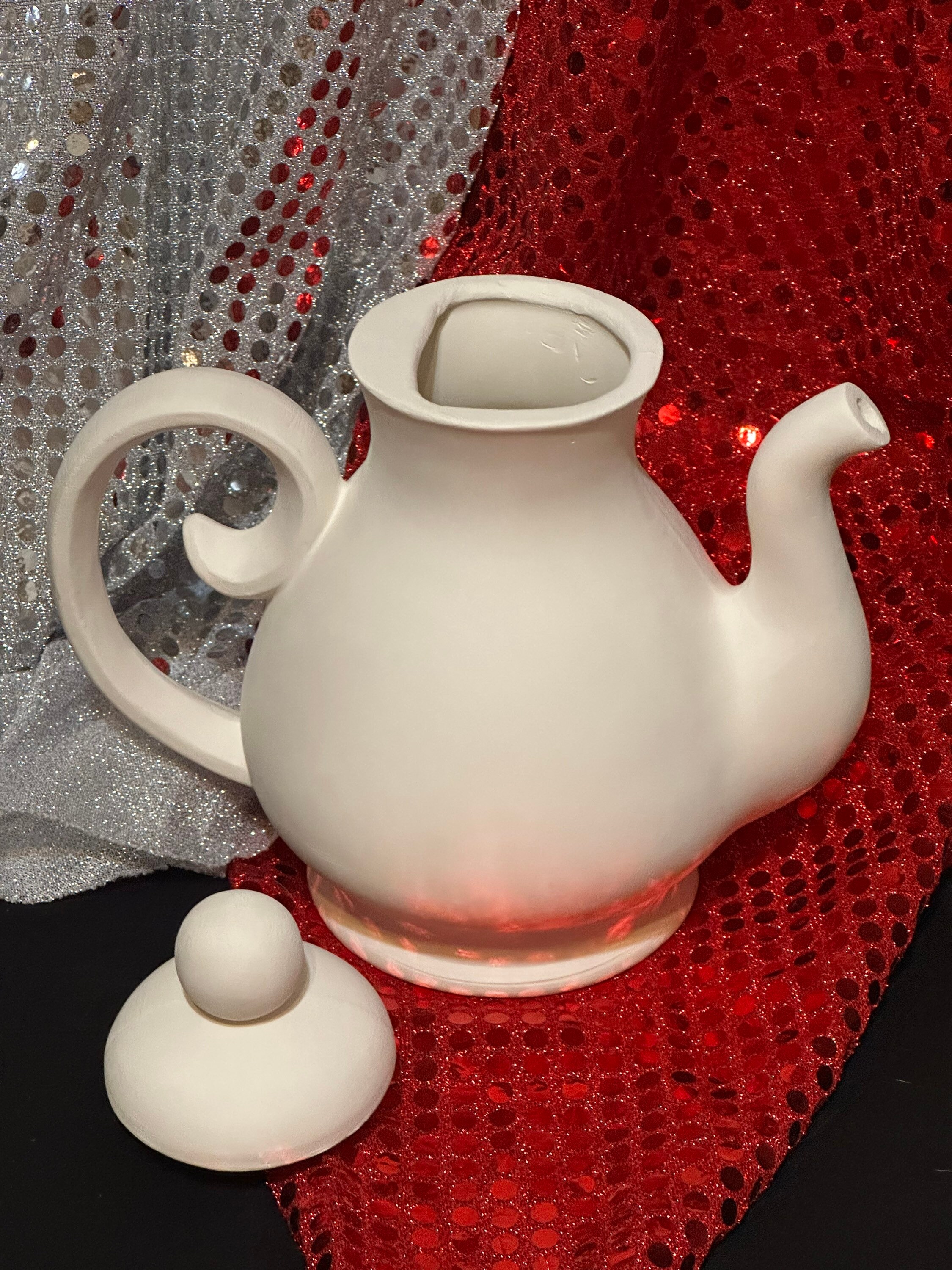 Ceramic Genie Teapot in bisque ready to paint by jmdceramicsart