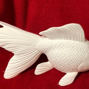 Handmade Ceramic Bisque Goldfish Sculpture: DIY Art Decor (8x13) - Etsy