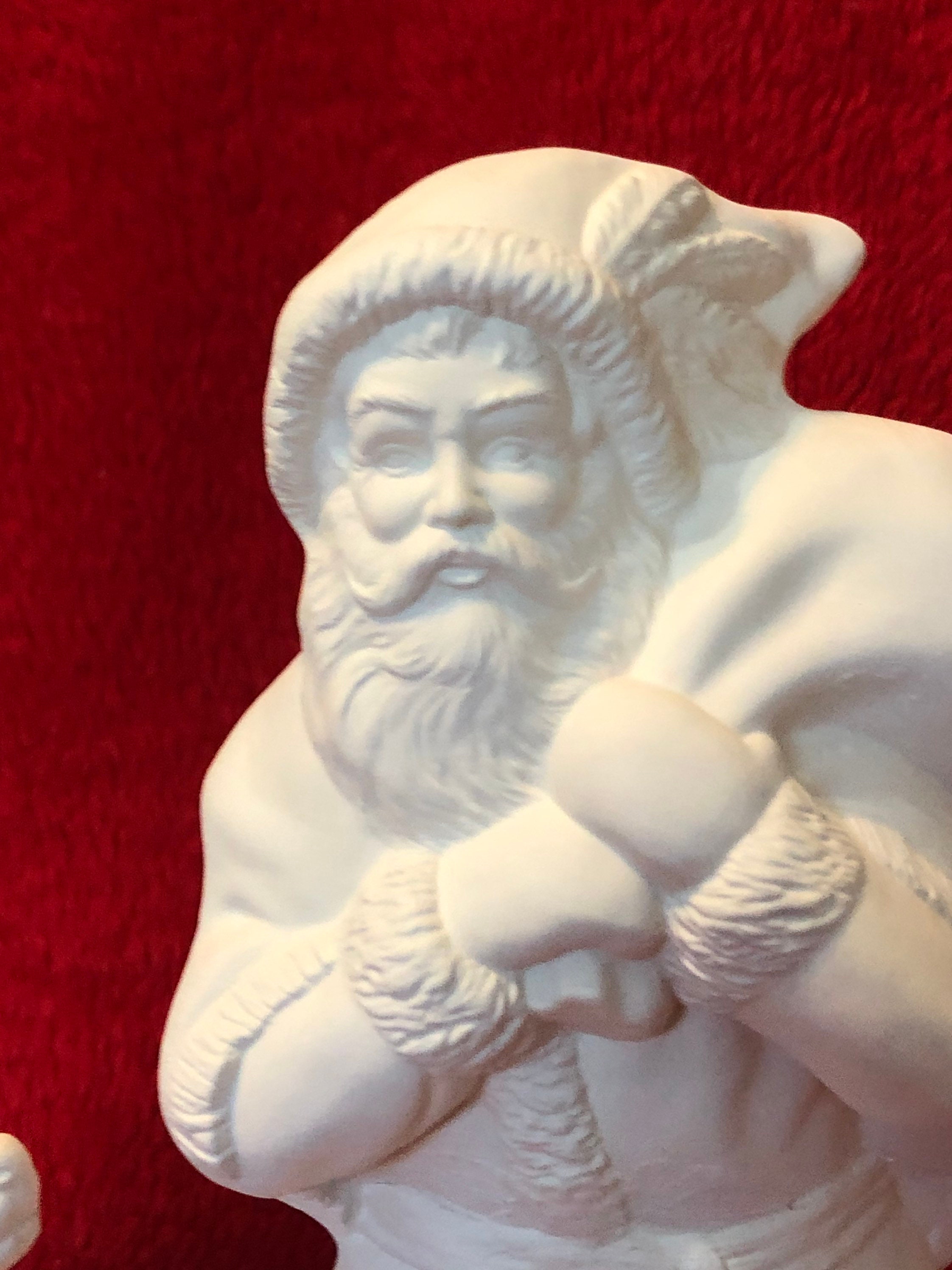 Provincial Santa with Wolf Ceramic Bisque