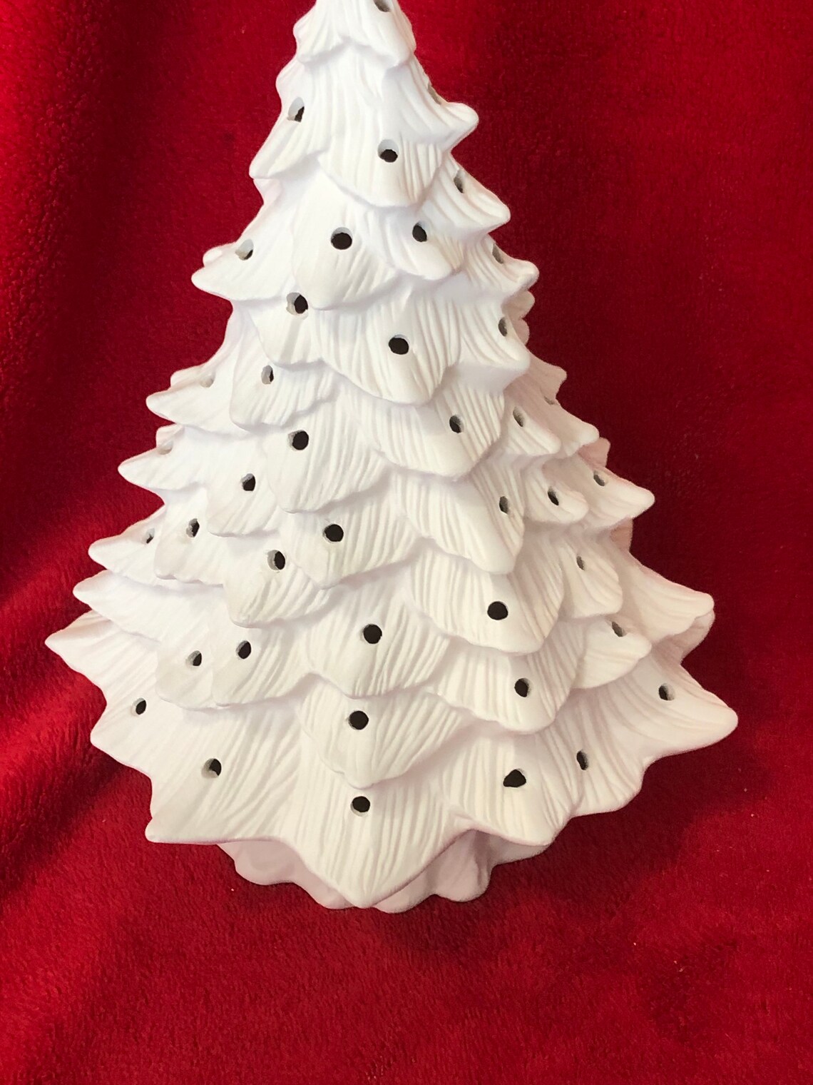 Small Christmas Tree in Ceramic Bisque Ready to Paint - Etsy