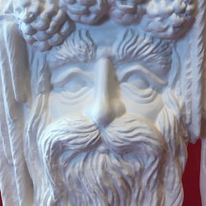 Ceramic Santa Face in Trees With House in Bisque Ready to Paint by ...